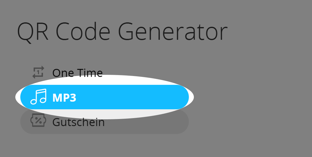 Wie kann ich einen MP3 QR Code in meinem Konto erstellen? | qr1°at